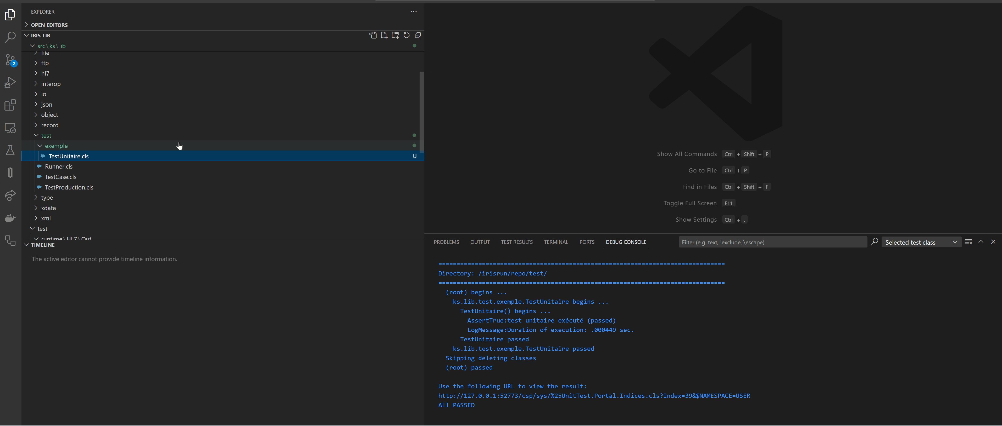 Tests unitaires avec VSCode et une version de IRIS antérieure à 2023.3